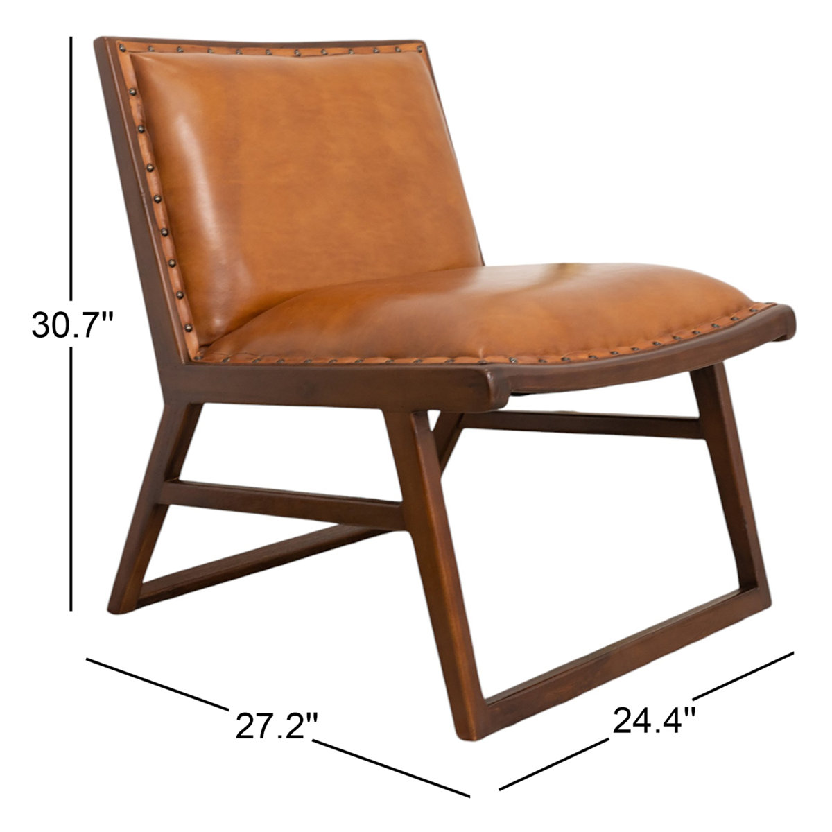 Foundry Select Kaydrie 24" Wide Top Grain Leather Lounge Chair ...